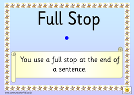 Punctuation Display Cards by bevevans22 - Teaching Resources - Tes