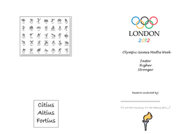 Olympic Games Maths Week | Teaching Resources
