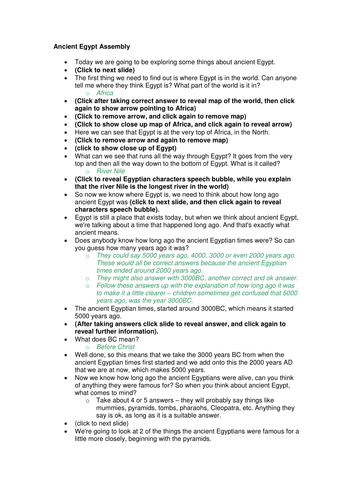 Ancient Egypt assembly/classroom work | Teaching Resources