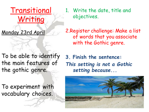 Transitional Writing Lesson Full Powerpoint | Teaching Resources