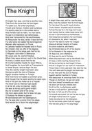 Canterbury Tales, Chaucer's Knight and Squire | Teaching Resources