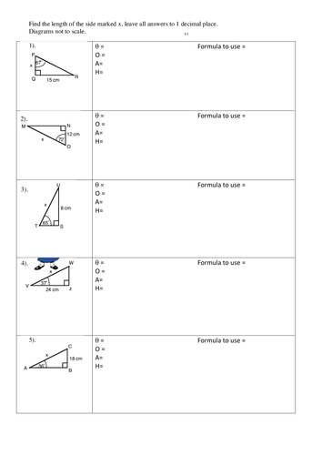Trigonometry worksheet | Teaching Resources