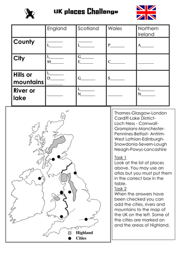Locating places around the UK | Teaching Resources