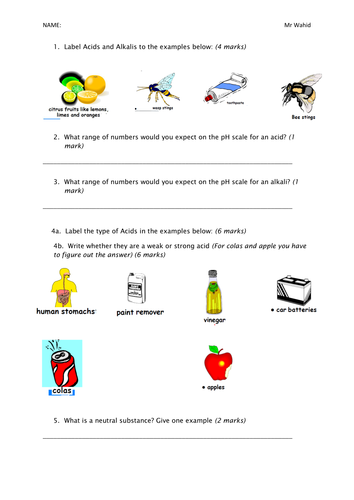 Acid and Alkalis | Teaching Resources