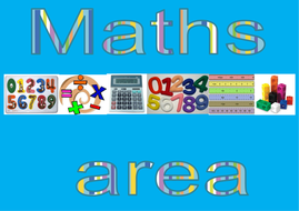 Maths area Display sign by jacksos2 | Teaching Resources
