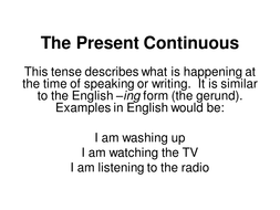 Spanish Present Continuous - Self-marking | Teaching Resources