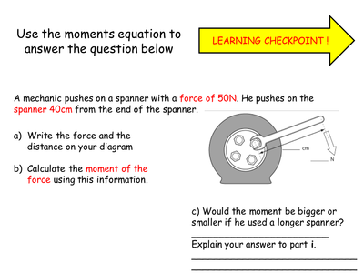 Moments and Levers by awillis1986 - UK Teaching Resources - TES