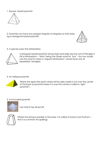 2D and 3D shapes quizzes: GAT extension | Teaching Resources