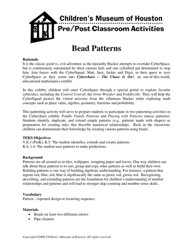 Bead Patterns | Teaching Resources