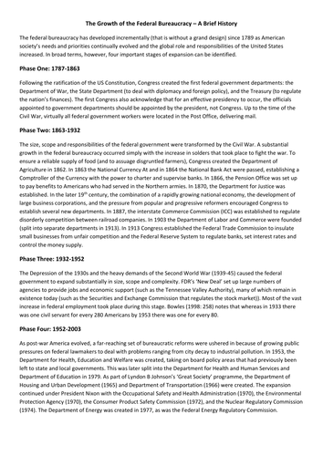 The Federal Bureaucracy | Teaching Resources