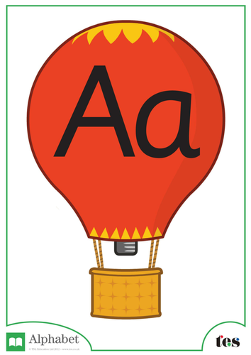 A-Z Classroom Dislay - Hot Air Balloon Theme | Teaching Resources