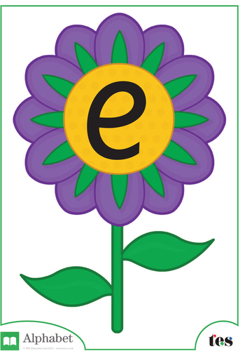 The Letter E - Flower Theme | Teaching Resources
