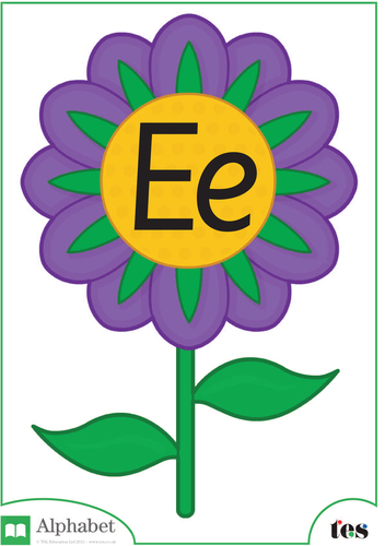 The Letter E - Flower Theme | Teaching Resources