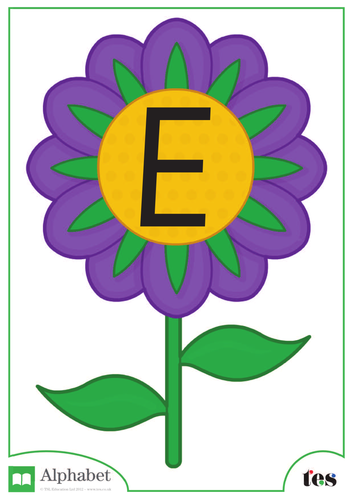 The Letter E - Flower Theme | Teaching Resources