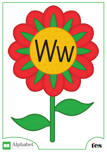 The Letter W - Flower Theme | Teaching Resources