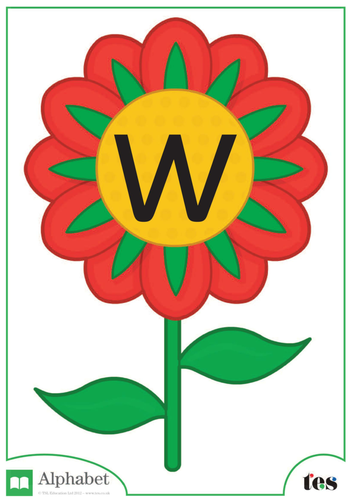 The Letter W - Flower Theme | Teaching Resources