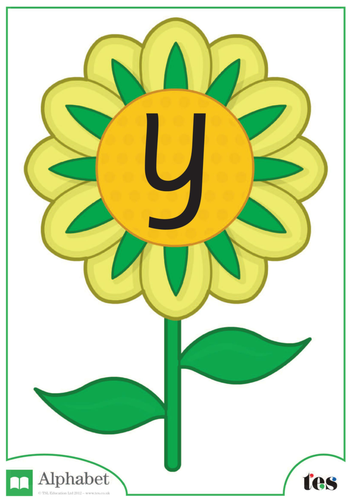 The Letter Y - Flower Theme | Teaching Resources