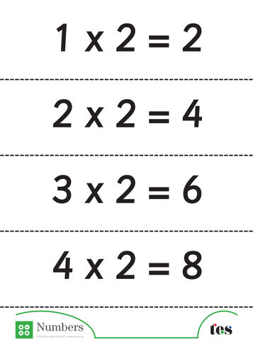 Times Tables Flash Cards - Two to Twelve | Teaching Resources