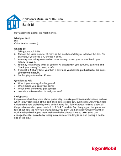 Bank It! Game | Teaching Resources