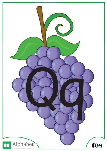The Letter Q - Fruit Theme | Teaching Resources