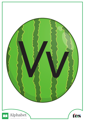 The Letter V - Fruit Theme | Teaching Resources