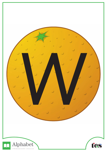 The Letter W - Fruit Theme | Teaching Resources