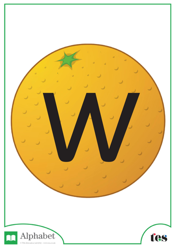 The Letter W - Fruit Theme | Teaching Resources