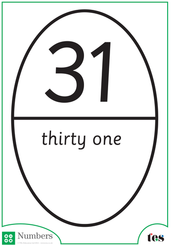 Rugby Ball Numbers – 31-35 | Teaching Resources