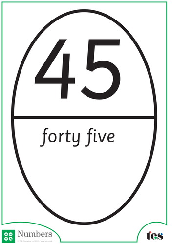 Rugby Ball Numbers – 41-45 | Teaching Resources