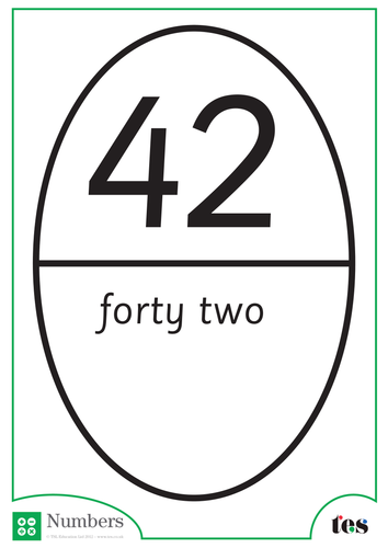 Rugby Ball Numbers – 41-45 | Teaching Resources