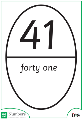 Rugby Ball Numbers – 41-45 | Teaching Resources