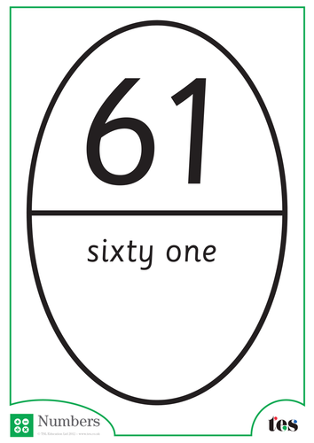 Rugby Ball Numbers – 61-65 | Teaching Resources