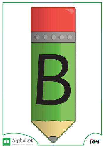 The Letter B - Pencil Theme | Teaching Resources