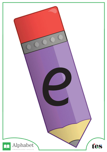 The Letter E - Pencil Theme | Teaching Resources