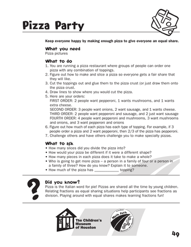 Pizza Party | Teaching Resources