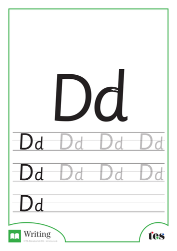 Letter Formation – The Letter D | Teaching Resources