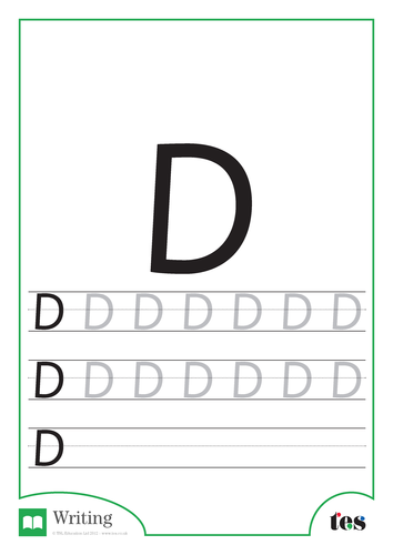 Letter Formation – The Letter D | Teaching Resources
