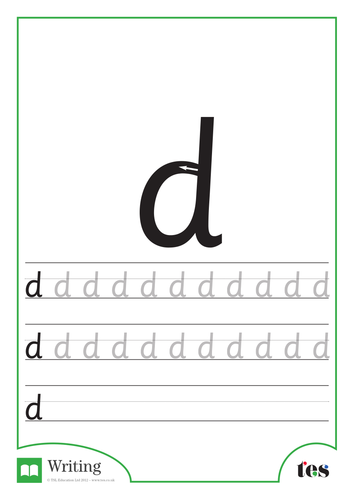 Letter Formation – The Letter D | Teaching Resources