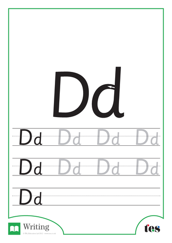 Letter Formation – The Letter D | Teaching Resources