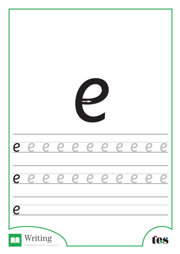 Letter Formation – The Letter E | Teaching Resources