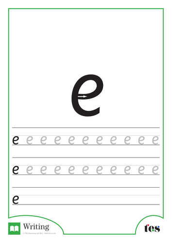Letter Formation – The Letter E | Teaching Resources