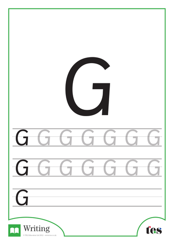 Letter Formation – The Letter G | Teaching Resources