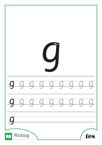 Letter Formation – The Letter G | Teaching Resources