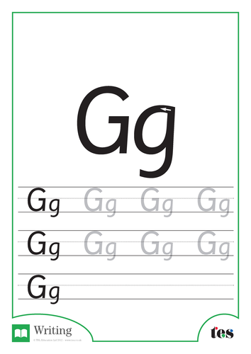 Letter Formation – The Letter G | Teaching Resources