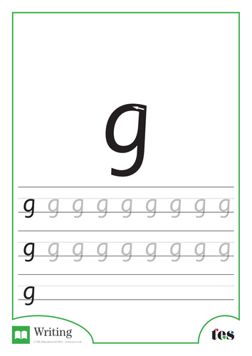 Letter Formation – The Letter G | Teaching Resources