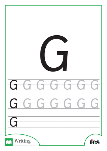Letter Formation – The Letter G | Teaching Resources
