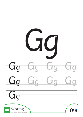 Letter Formation – The Letter G | Teaching Resources