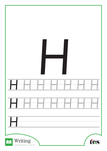 Letter Formation – The Letter H | Teaching Resources