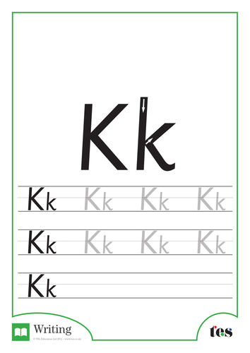 Letter Formation – The Letter K | Teaching Resources