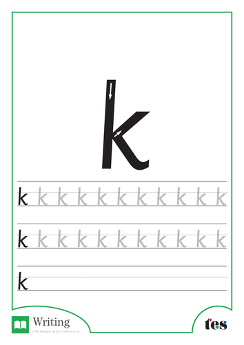 Letter Formation – The Letter K | Teaching Resources